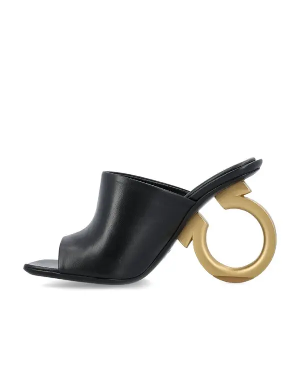 FERRAGAMO Elina Sculpted Heeled Mules