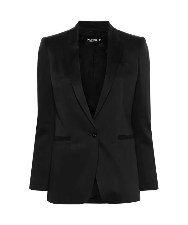 DONDUP Twill Cotton-blend Blazer - Black