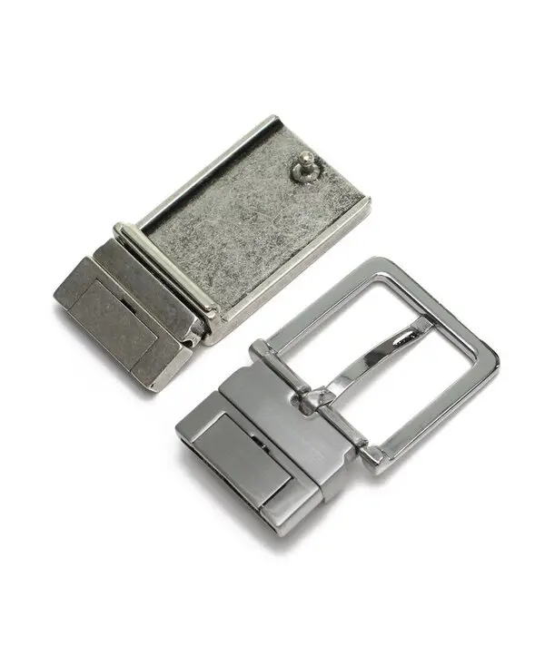Emporio Armani Reversible Logo Buckle Belt - Black
