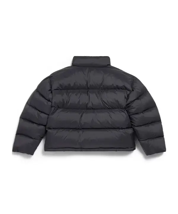Balenciaga Lightweight Matte Nylon Puffer Jacket - Black