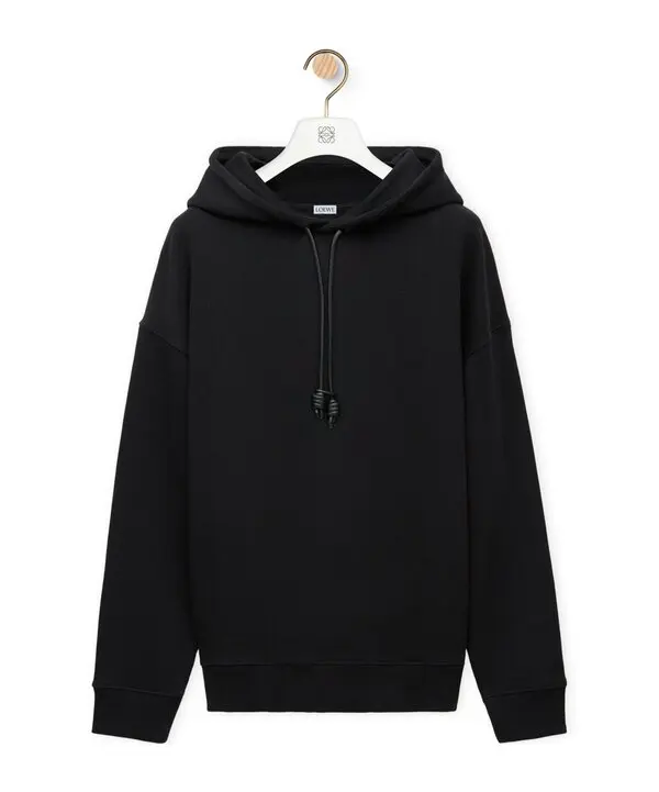 Loewe Relaxed Fit Hoodie In Cotton - Black