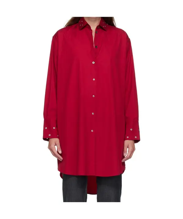 Our Legacy Frock Shirt Dress With Eyelet Details