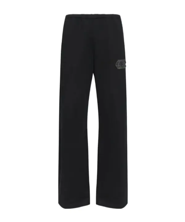 MAISON MARGIELA Patch Detail Drawstring Wide-leg Trousers - Balck