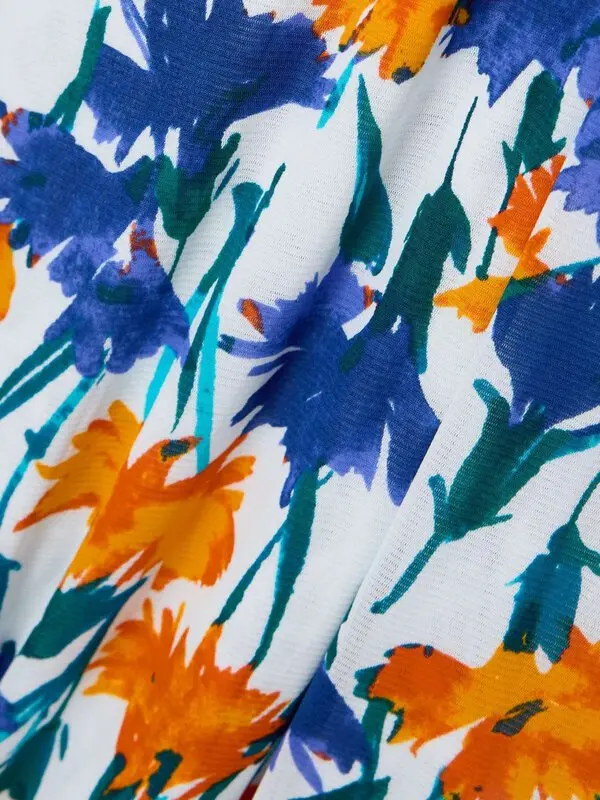 Diane Von Furstenberg Floral Print V-neck Wrap Dress