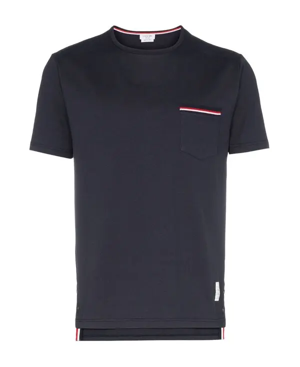 Thom Browne Jersey Pocket T-shirt - Navy Blue