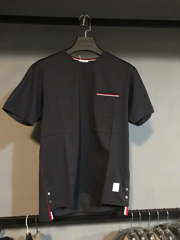 Thom Browne Jersey Pocket T-shirt - Navy Blue