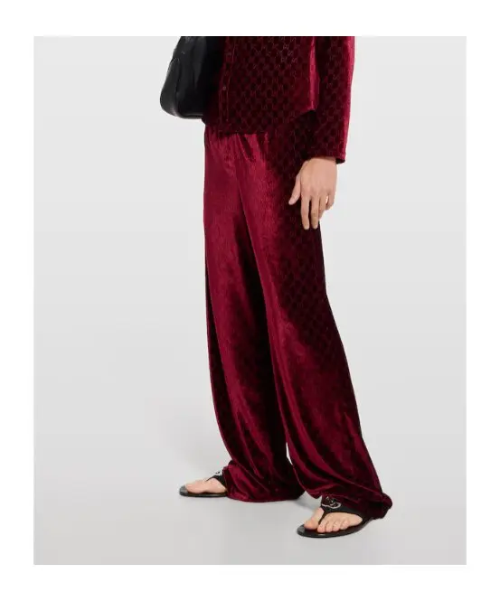 Gucci Gg Velvet Devor Sportswear Pants