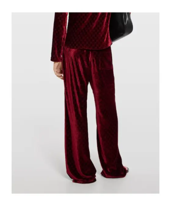 Gucci Gg Velvet Devor Sportswear Pants
