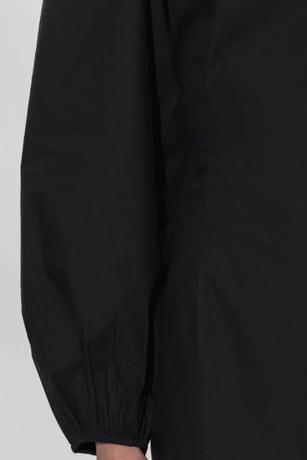 GANNI Puff Sleeve Open Back Mini Dress