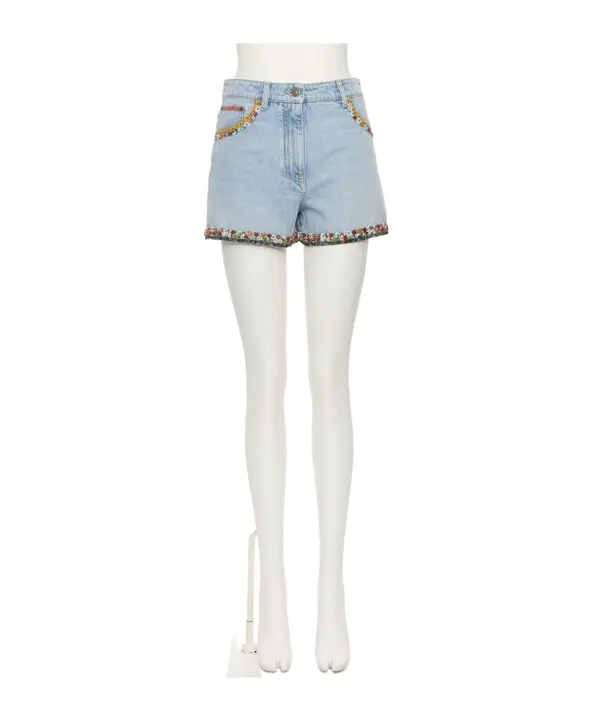 Valentino Garavani Embellished Cotton Shorts