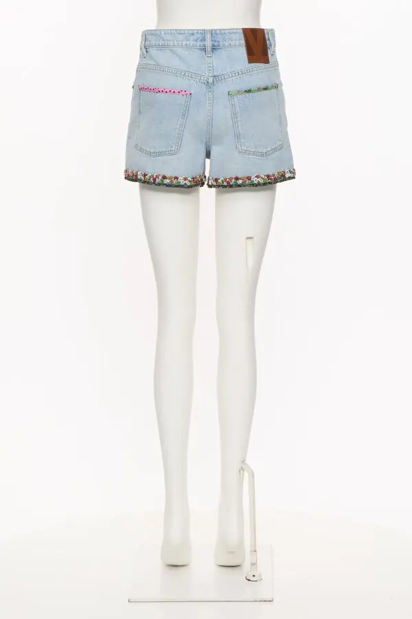 Valentino Garavani Embellished Cotton Shorts