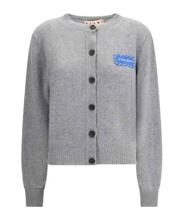 Marni Logo Patch Buttoned Cardigan