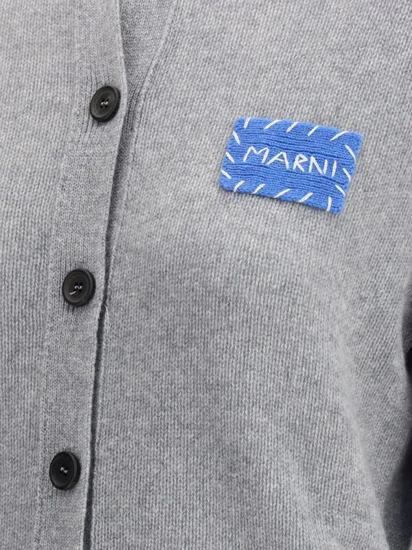 Marni Logo Patch Buttoned Cardigan