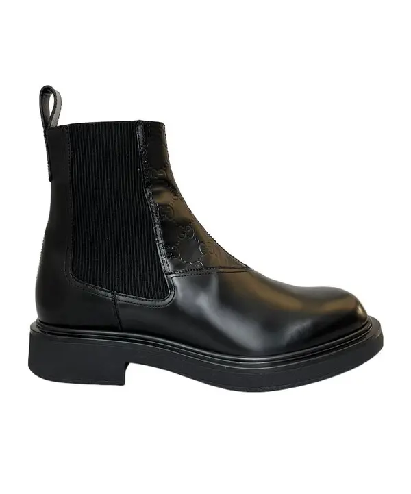 Gucci Gg Embossed Ankle Boots