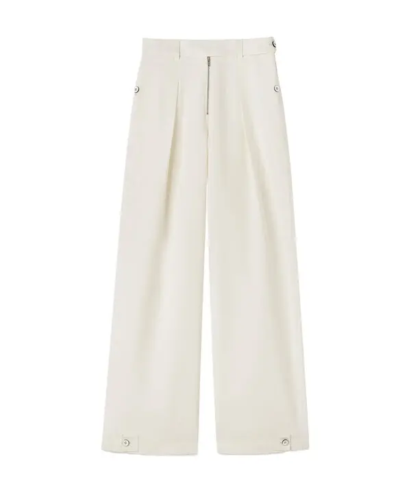 JIL SANDER Wide Leg Pleated Trousers