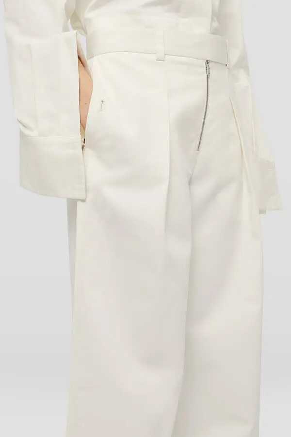 JIL SANDER Wide Leg Pleated Trousers