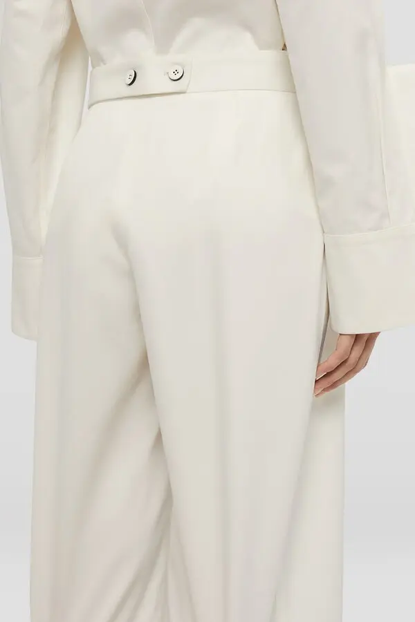 JIL SANDER Wide Leg Pleated Trousers
