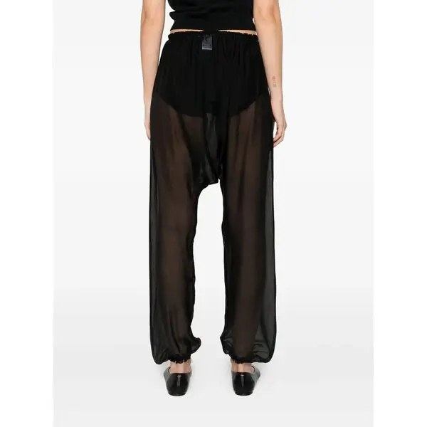 Paloma Wool Silk Palazzo Trousers - Black