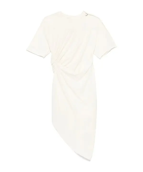 MUGLER Draped Asymmetric Dress - White