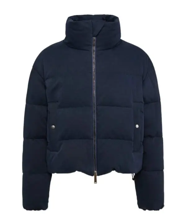 Dsquared2 Quilted Down Jacket With Striped Quilting - Blue