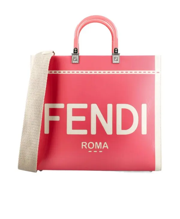 Fendi Sunshine Medium Tote Bag - Red