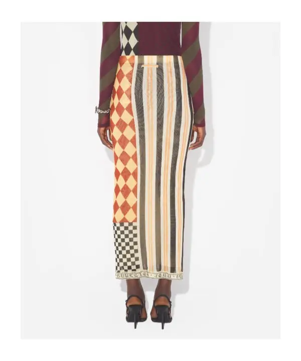 JEAN PAUL GAULTIER Patchwork Printed Maxi Skirt