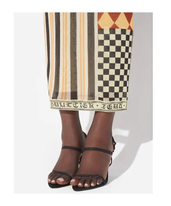JEAN PAUL GAULTIER Patchwork Printed Maxi Skirt