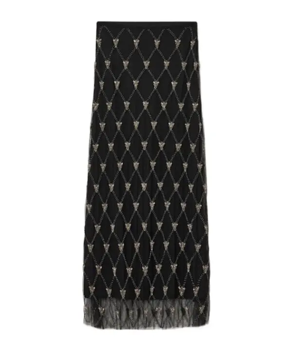 ALLSAINTS Ilka Embellished Maxi Skirt