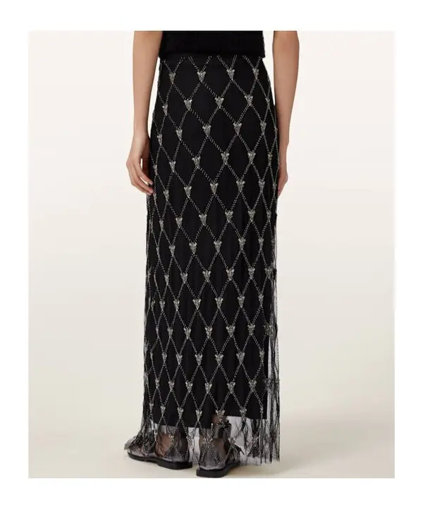ALLSAINTS Ilka Embellished Maxi Skirt