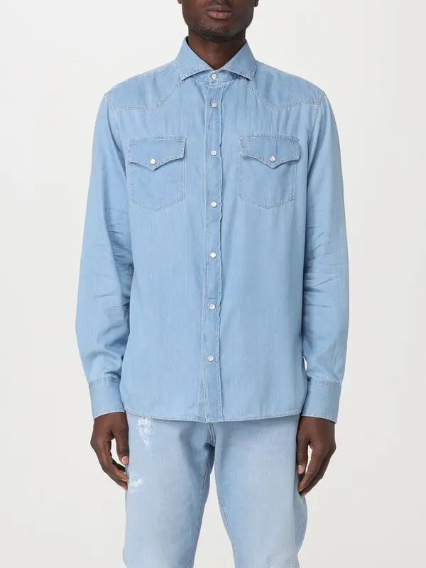 Brunello Cucinelli Long-sleeved Denim Shirt
