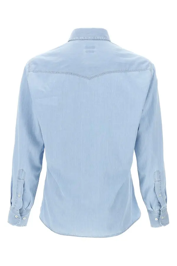 Brunello Cucinelli Long-sleeved Denim Shirt