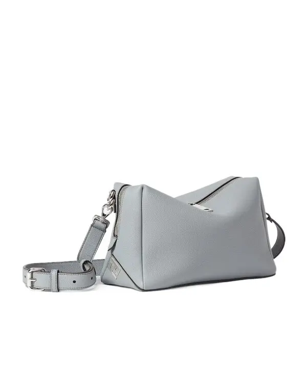 Fendi Zip-top Shoulder Bag With Detachable Straps - Gray