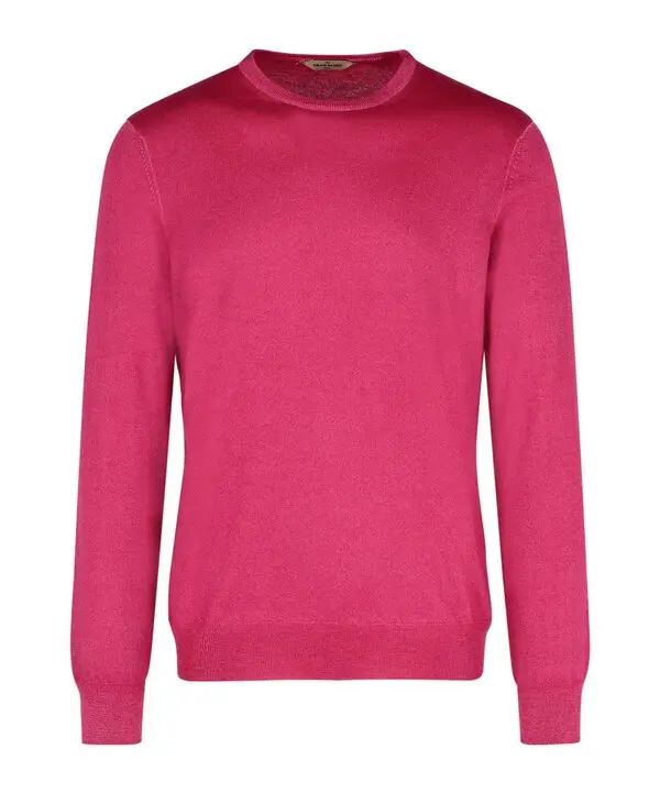 GRAN SASSO Crewneck Ribbed Jumper - Red