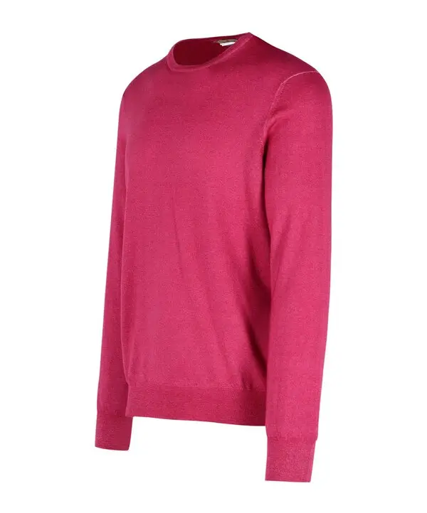 GRAN SASSO Crewneck Ribbed Jumper - Red