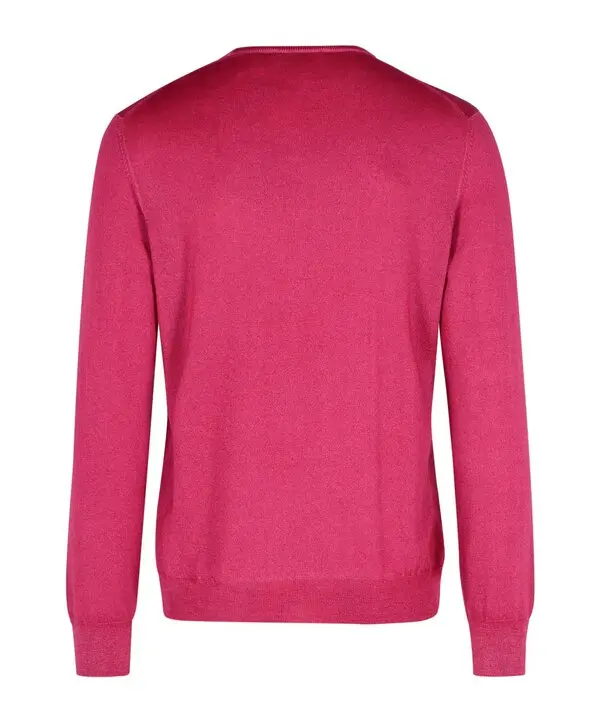 GRAN SASSO Crewneck Ribbed Jumper - Red