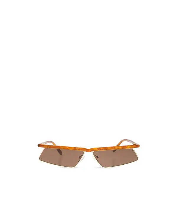 Attico Full Rim Patterned Temple Sunglasses - Brown