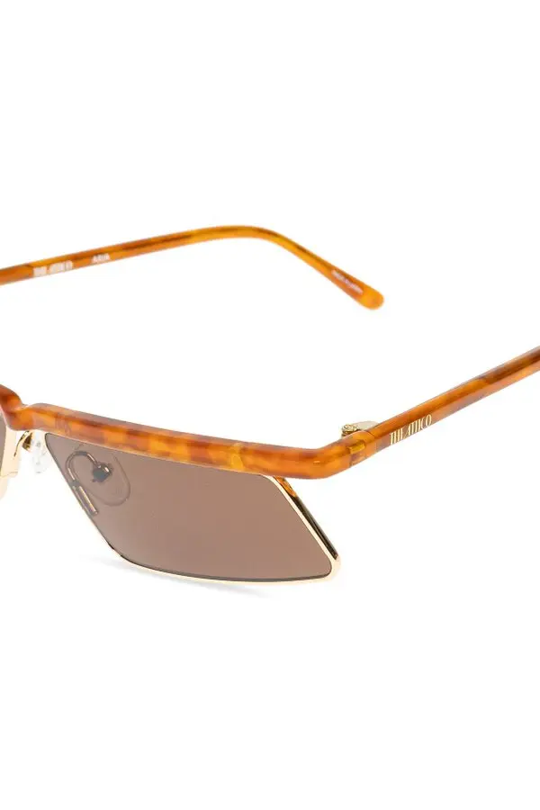 Attico Full Rim Patterned Temple Sunglasses - Brown