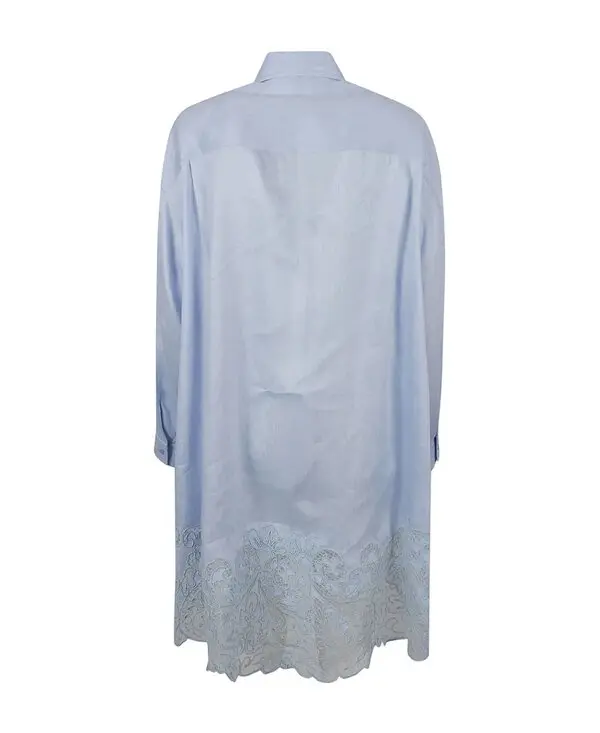 Ermanno Scervino Lace Trim Tunic Buttoned Shirt