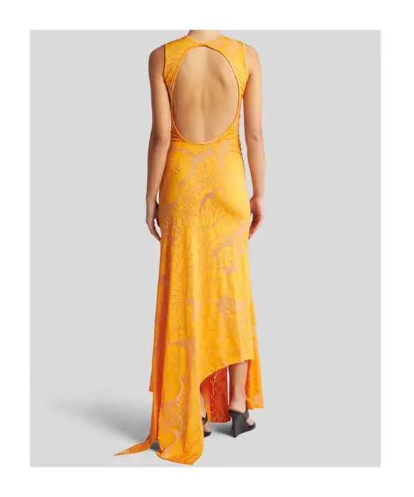 Etro Cut-out Burnout Stretch Jersey Maxi Dress