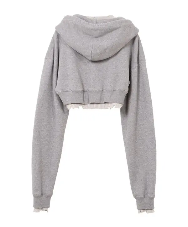 Mihara Yasuhiro Layered Cropped Zip-up Hoodie