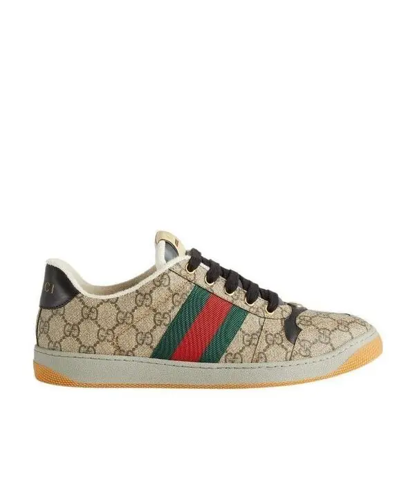 Gucci Screener Low-top Sneakers With Double G Detail - Multicolor