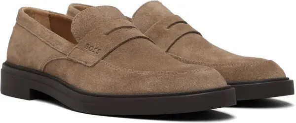 Hugo Boss Suede Loafers With Buckle Detail