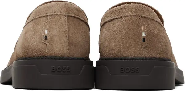 Hugo Boss Suede Loafers With Buckle Detail