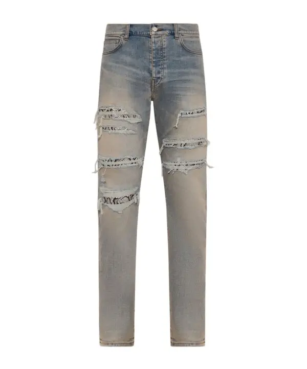 Amiri Slim Fit Jeans With Vintage Effect - Antique Indigo