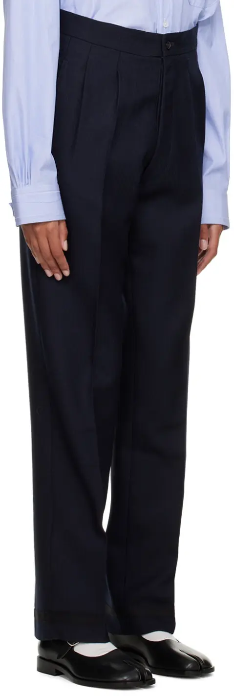 MAISON MARGIELA High-waist Pressed Crease Trousers