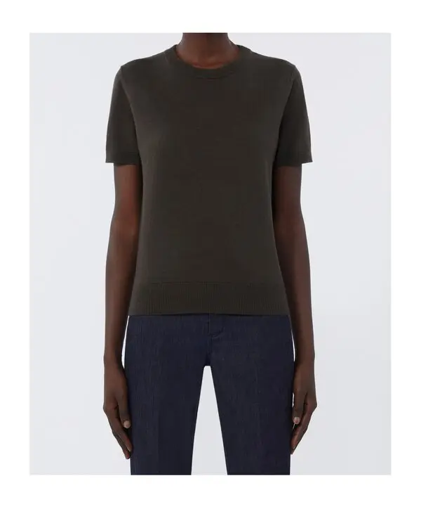 Max Mara Crewneck Knitted Top - Dark Green