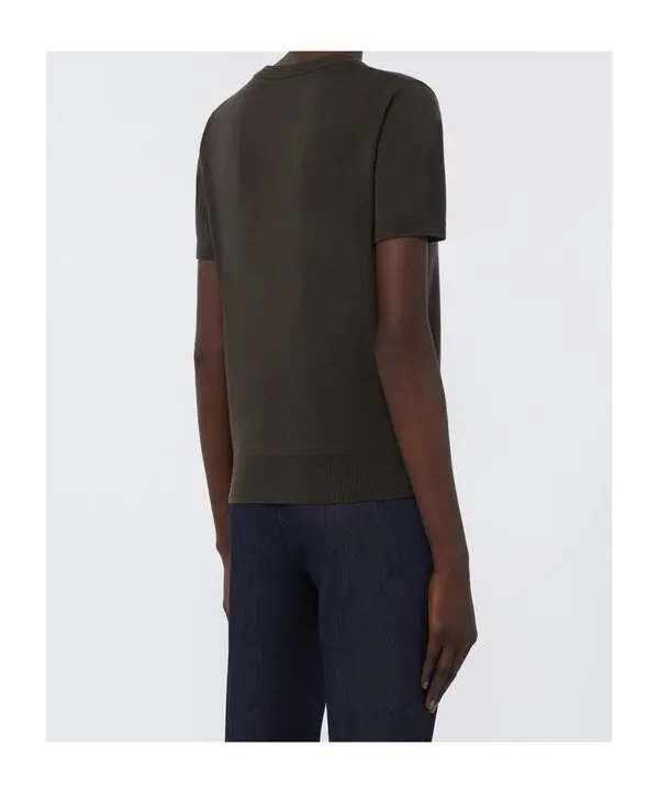 Max Mara Crewneck Knitted Top - Dark Green