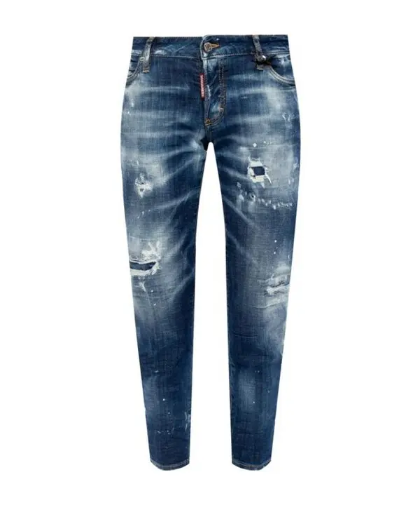 Dsquared2 Jennifer Cropped Jeans With Ripped Detailing