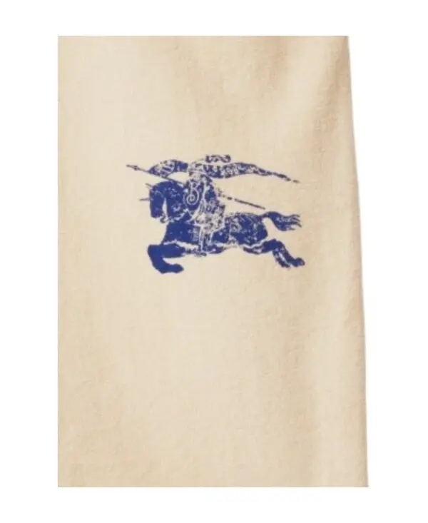 Burberry Logo Jacquard Towelling-finish Crewneck T-shirt - Nude