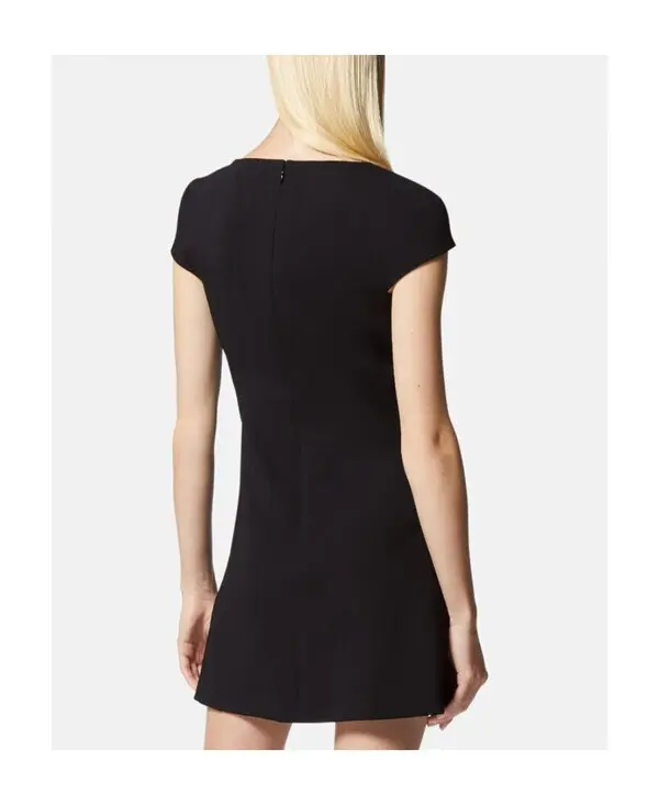 Versace V-neck Mini Dress With Chicken Collar